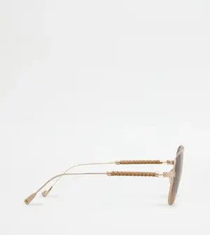 TOD'S Full-rim Square Frame Sunglasses - Nude