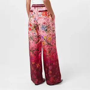 Gucci High Waisted Wide Leg Casual Pants - Red