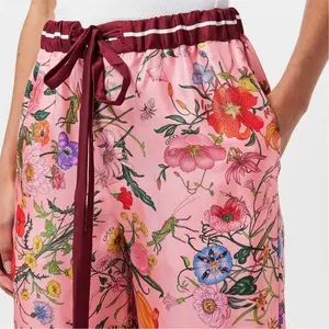 Gucci High Waisted Wide Leg Casual Pants - Red