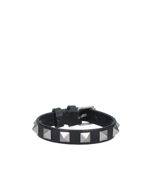 Valentino Garavani Rockstud Buckled Bracelet - Black