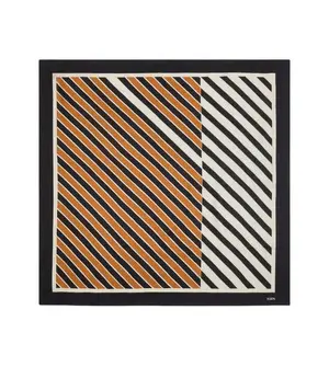 TOD'S Square Silk Scarf - Black