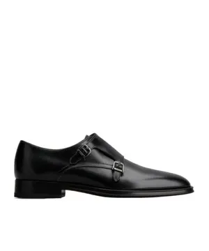 TOD'S Double Strap Leather Monk Shoes