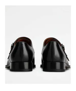 TOD'S Double Strap Leather Monk Shoes
