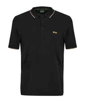 Hugo Boss Logo Short Sleeve Polo Shirt - Black
