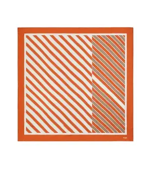 TOD'S Square Silk Scarf - White