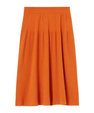 Loro Piana Ribbed Knit Midi Skirt