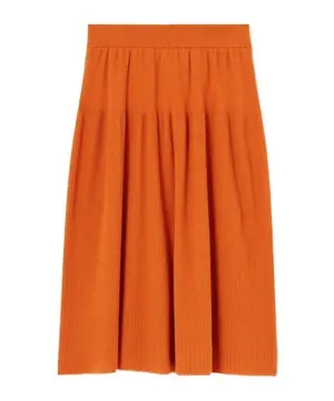 Loro Piana Ribbed Knit Midi Skirt