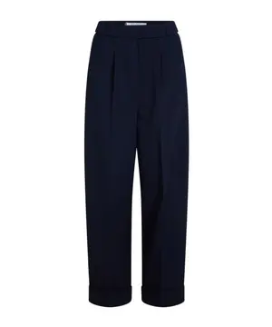 Max Mara High Waisted Pleated Casual Trousers - Black