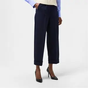 Max Mara High Waisted Pleated Casual Trousers - Black