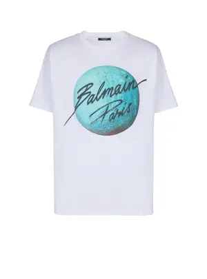 Balmain Graphic Printed Crewneck T-shirt