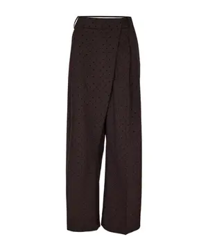 GANNI Wide Leg Polka Dot Trousers