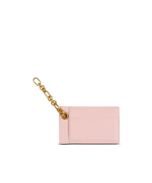 Balmain Pulse Card Holder In Smooth Leather - Pink