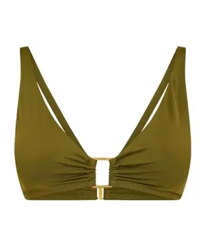 Ralph Lauren Ring-front Halter Bikini Top - Brown