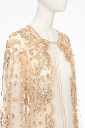 Valentino Garavani Embellished Translucent Cloak