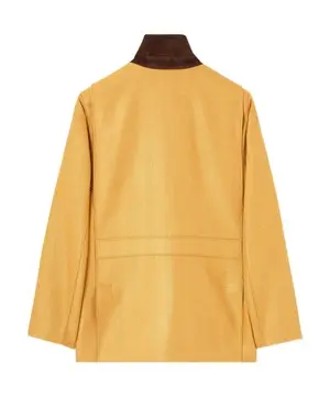 Loro Piana Long-sleeved Casual Jacket With Stand Collar And Suede Trim