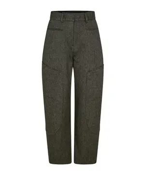 GANNI High Waist Casual Pants - Black