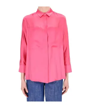 SEMICOUTURE Oversized Pocket Shirt - Pink