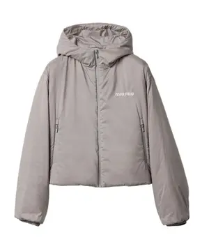 Miu Miu Technical Pongé Hooded Jacket