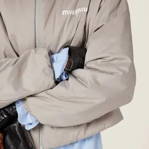 Miu Miu Technical Pongé Hooded Jacket