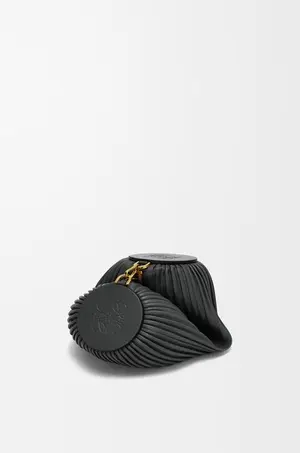 Loewe Bracelet Pouch In Pleated Nappa Lambskin - Black