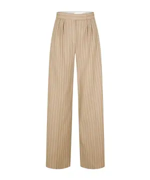 Max Mara Knitted Wide-leg Striped Trousers