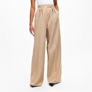 Max Mara Knitted Wide-leg Striped Trousers