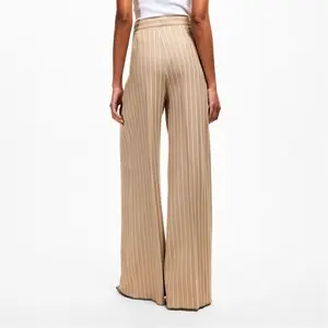 Max Mara Knitted Wide-leg Striped Trousers