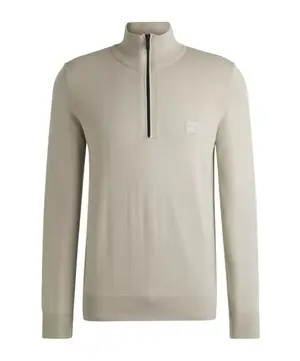 Hugo Boss Hbo Kanobix Quarter Zipped Sweater - Nude