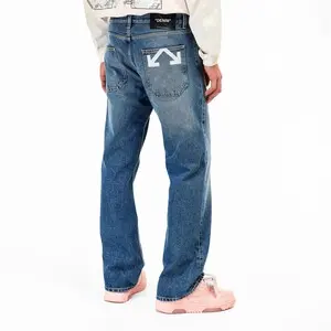 Off-White Half Arrow Straight Leg Jeans - Blue