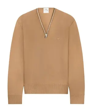 COURREGES Zip-detail Wool Sweater - The Toffees