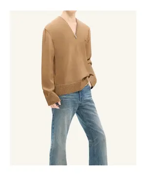 COURREGES Zip-detail Wool Sweater - The Toffees