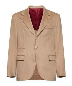 Brunello Cucinelli Single-breasted Tailored Blazer - Nude