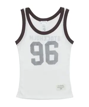 Acne Studios Contrast-number Tank Top - Brown/white
