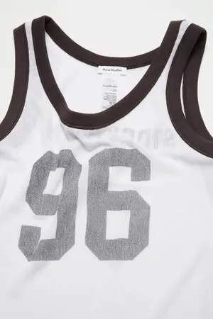 Acne Studios Contrast-number Tank Top - Brown/white