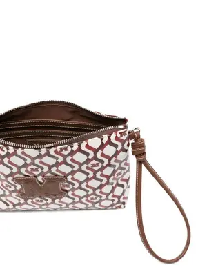 Max Mara Tazzina Patterned Wristlet Bag