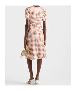 Prada Polka-dot Marocain Dress