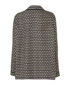 Fendi Black Printed Silk Shirt