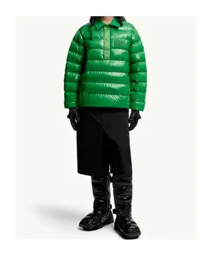 Moncler Long-sleeved Down Jacket With Logo Detail