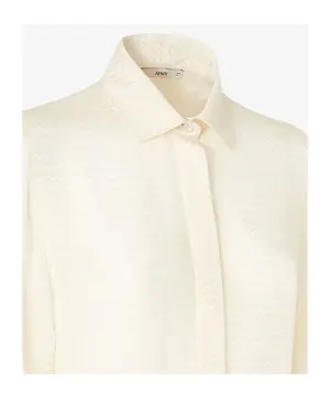 Fendi Silk Jacquard Midi Shirt Dress - Ivory