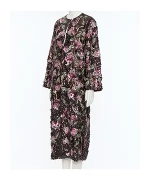 Valentino Garavani Long-sleeved Sequined Dress