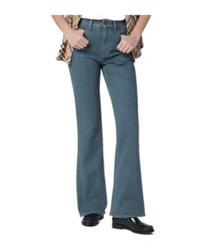 Burberry Logo Patch Bootcut Jeans