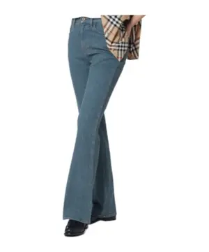 Burberry Logo Patch Bootcut Jeans