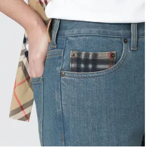 Burberry Logo Patch Bootcut Jeans