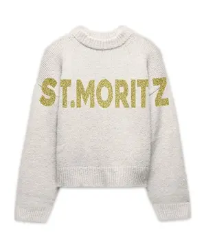 MC2 SAINT BARTH Long-sleeved Knitted Sweater - White