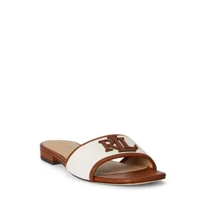 Ralph Lauren Everly Real Leather Flat Sandals