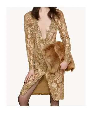 Saint Laurent Long Sleeve Dress