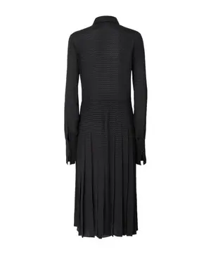 Fendi Pleated Zigzag-pattern Midi Dress