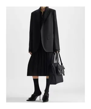 Fendi Pleated Zigzag-pattern Midi Dress