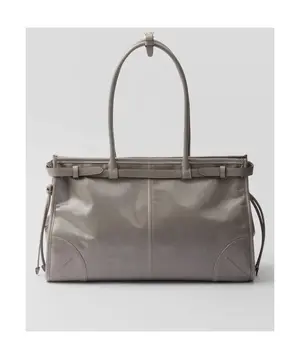 Prada Triangle-logo Drawstring Shoulder Bag - Blue-gray
