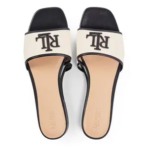 Ralph Lauren Everly Real Leather Flat Sandals